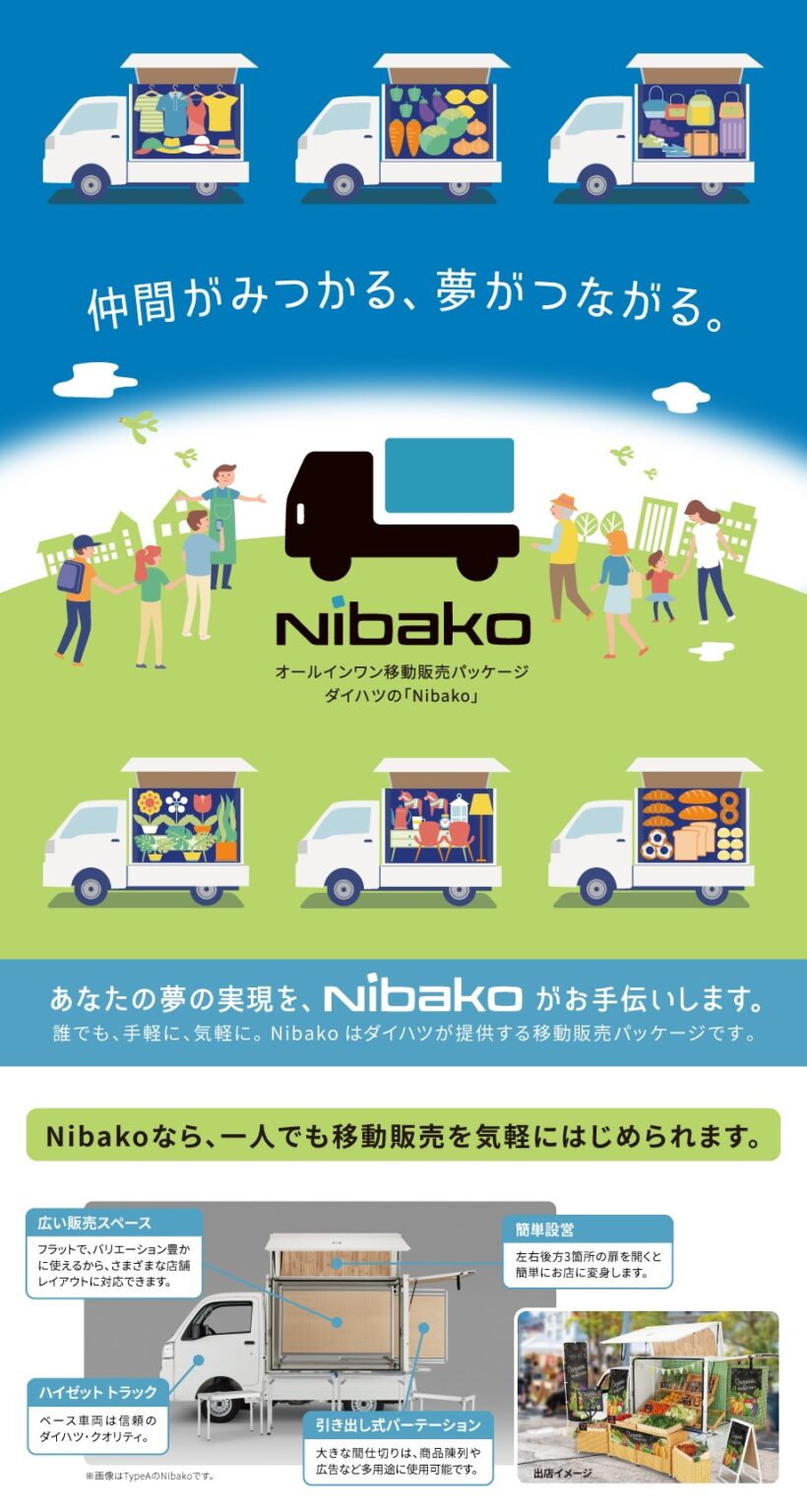オールインワン移動販売パッケージ「Nibako」｜【公式】石川ダイハツ販売株式会社